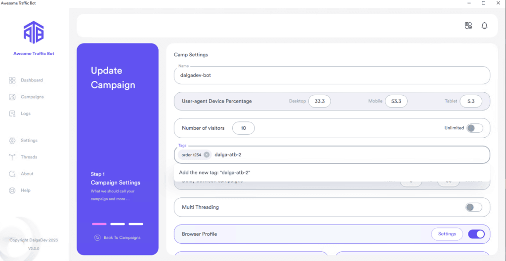 Awesome Traffic Bot - Dalga