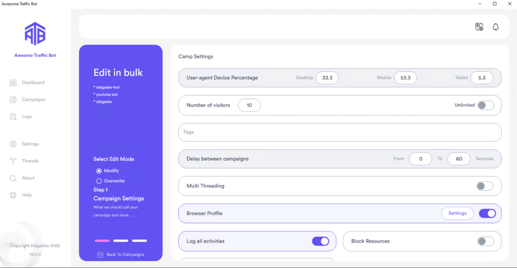 Awesome Traffic Bot - Dalga