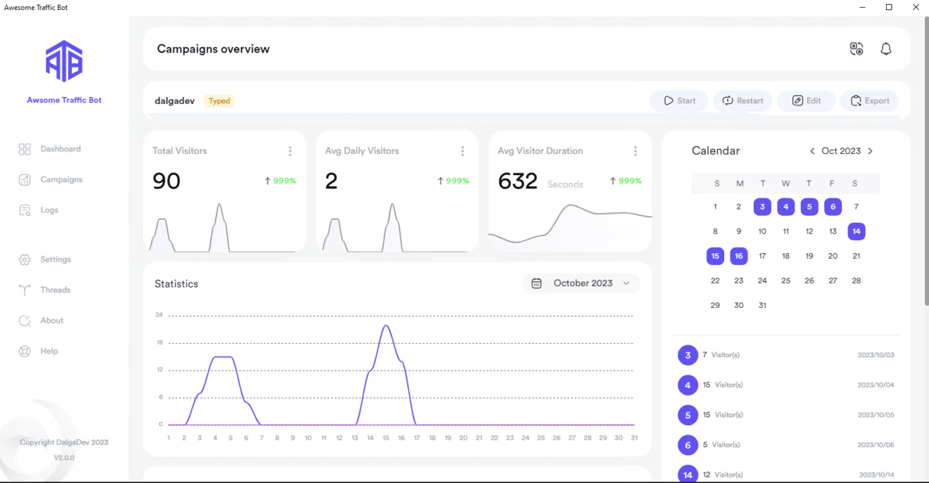 Awesome Traffic Bot - Dalga