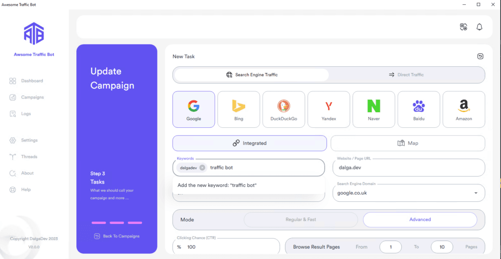 Awesome Traffic Bot - Dalga