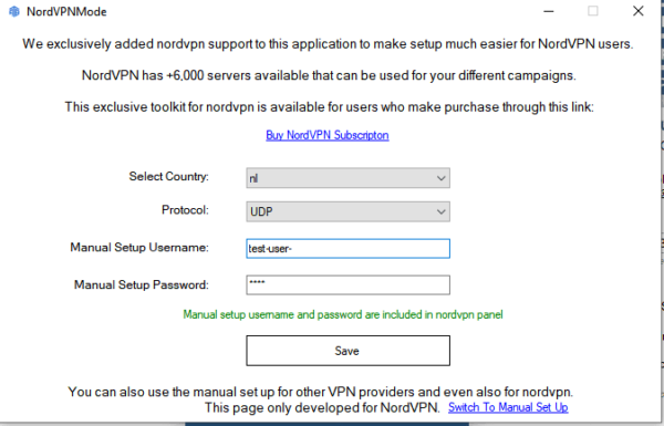 Use VPN mode in Awesome Traffic Bot - Dalga