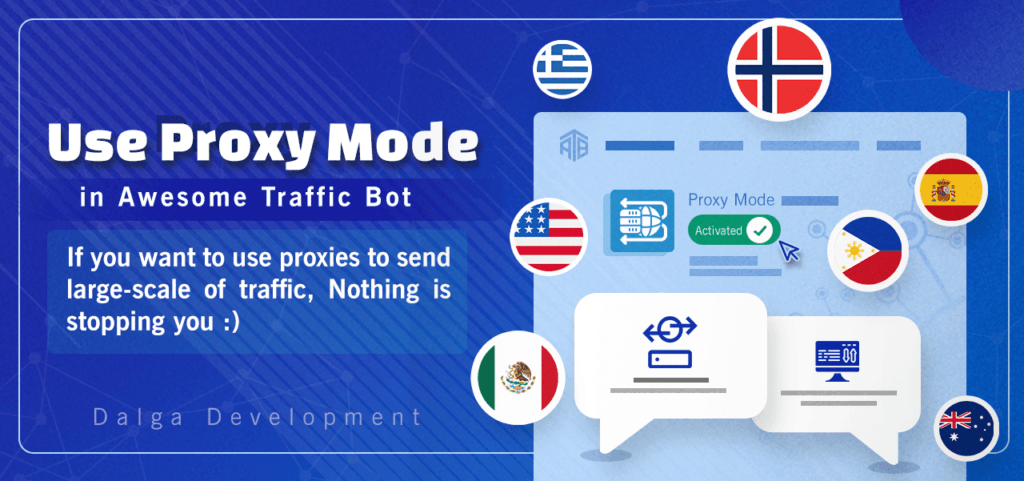 Use Proxy mode in Awesome Traffic Bot - Dalga
